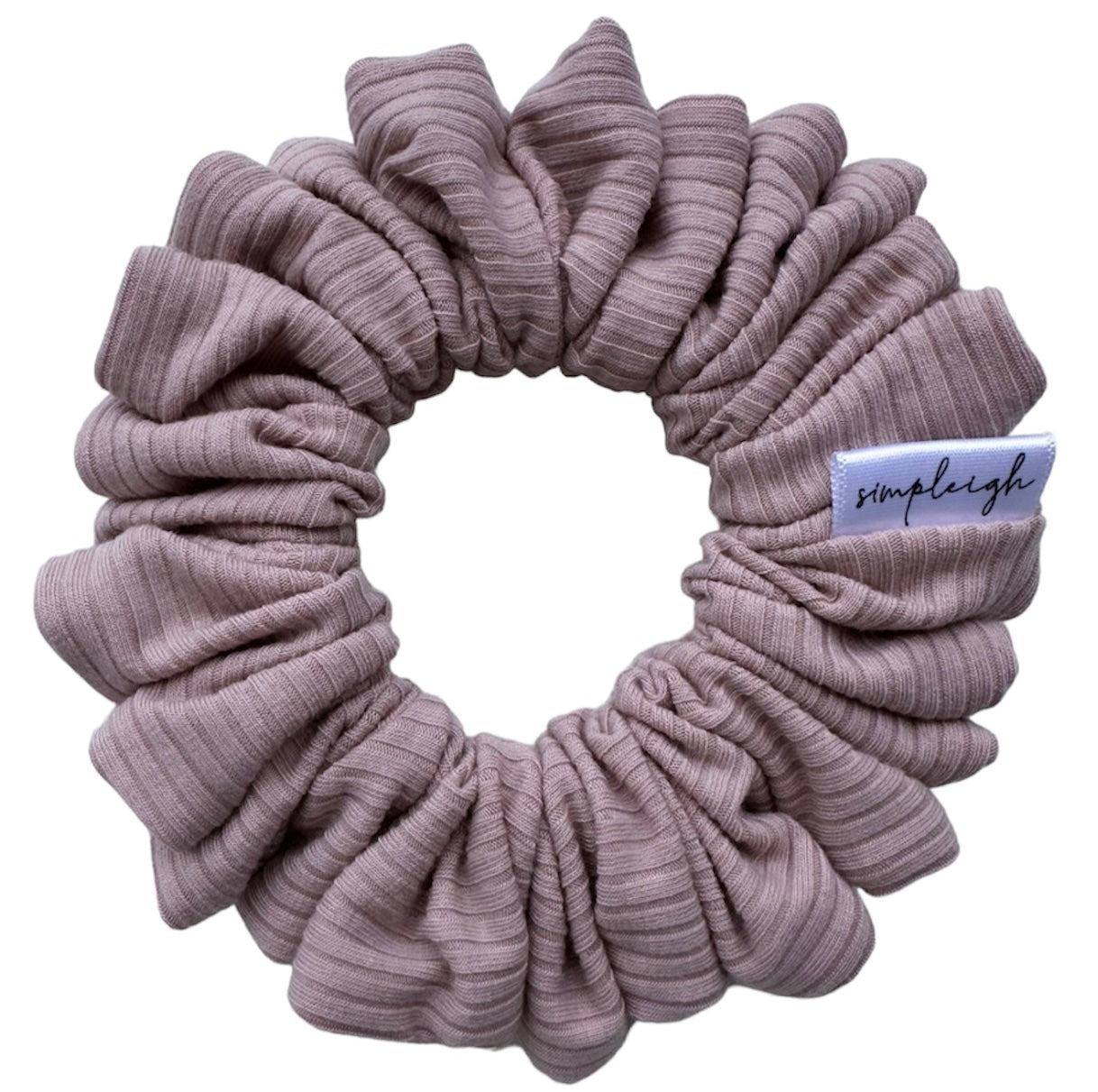 Blush Bamboo Ribbed Scrunchie – Simpleigh
